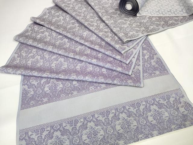 平和屋本店■極上　お召　反物　着尺　洋花文　逸品　未使用　DZAA11272kh5