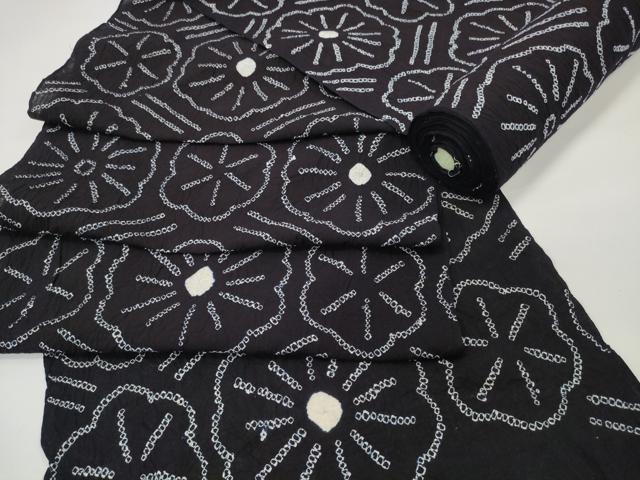 平和屋本店■極上　夏物　浴衣　有松鳴海絞り　反物　着尺　花並べ　綿　逸品　未使用　DZAA11306kh5