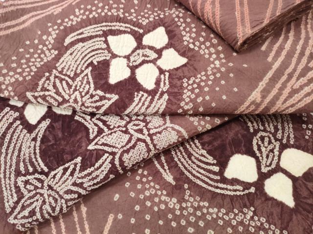 平和屋本店■極上　夏物　浴衣　有松鳴海絞り　反物　着尺　花丸文　綿　逸品　未使用　DZAA11314kh5