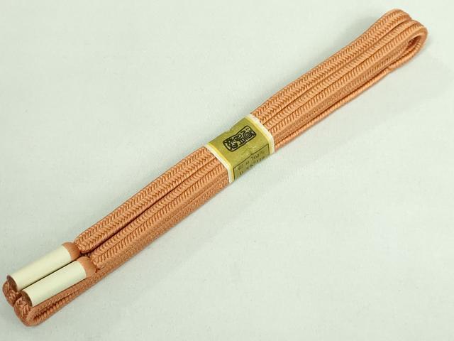 平和屋本店■極上　有職組紐道明　帯締め　冠組　琥珀色　宮内庁御用　国立博物館御用　東京芸術大学御用　逸品　未使用　DZAA11336kh5