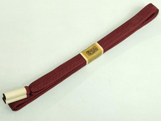 平和屋本店■極上　有職組紐道明　帯締め　笹浪組　葡萄色　宮内庁御用　国立博物館御用　東京芸術大学御用　逸品　未使用　DZAA11342kh5
