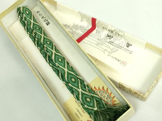 平和屋本店□極上 有職組紐道明 帯締め 唐組 金糸 宮内庁御用 国立博物館