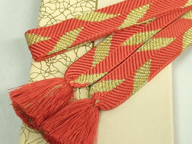 平和屋本店●極上　有職組紐道明　帯締め　笹浪組　金糸　宮内庁御用　国立博物館御用　東京芸術大学御用　逸品　DZAA11512kh6