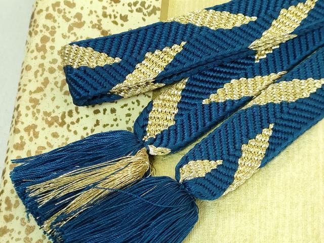 平和屋本店●極上　有職組紐道明　帯締め　笹浪組　金糸　宮内庁御用　国立博物館御用　東京芸術大学御用　逸品　DZAA11539kh6