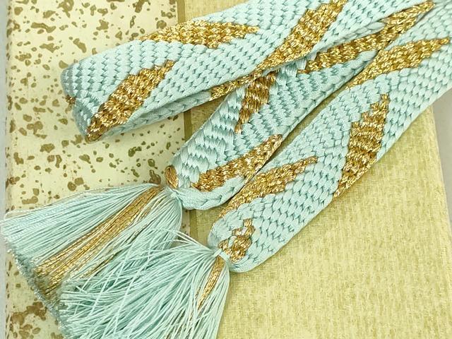 平和屋本店●極上　有職組紐道明　帯締め　笹浪組　金糸　宮内庁御用　国立博物館御用　東京芸術大学御用　逸品　DZAA11543kh6