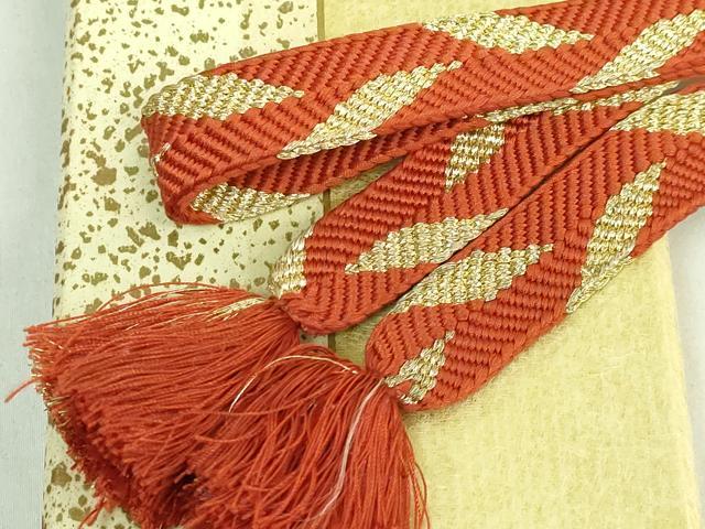 平和屋本店●極上　有職組紐道明　帯締め　笹浪組　金糸　宮内庁御用　国立博物館御用　東京芸術大学御用　逸品　DZAA11544kh6