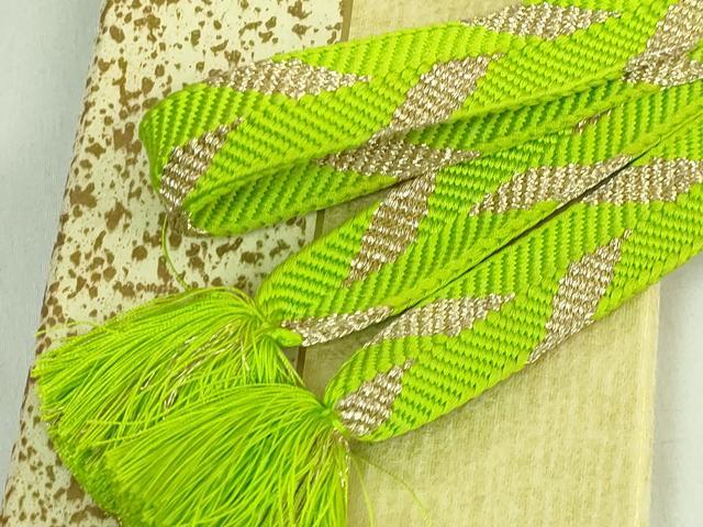 平和屋本店●極上　有職組紐道明　帯締め　笹浪組　金糸　宮内庁御用　国立博物館御用　東京芸術大学御用　逸品　DZAA11546kh6