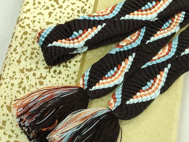 平和屋本店●極上　有職組紐道明　帯締め　唐組　遠山　宮内庁御用　国立博物館御用　東京芸術大学御用　逸品　DZAA11550kh6