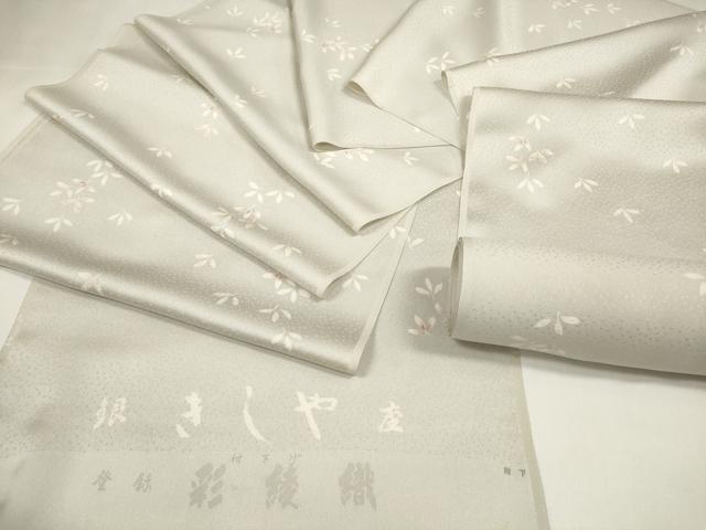 平和屋本店●極上　銀座きしや　付下げ　反物　着尺　彩綾織　舞花文　 逸品　未使用　DZAA11597kh6