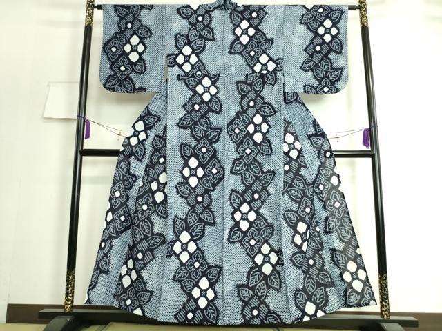 平和屋本店■極上　夏物　浴衣　有松鳴海絞り　草花間道　綿　逸品　DZAA20192kh5