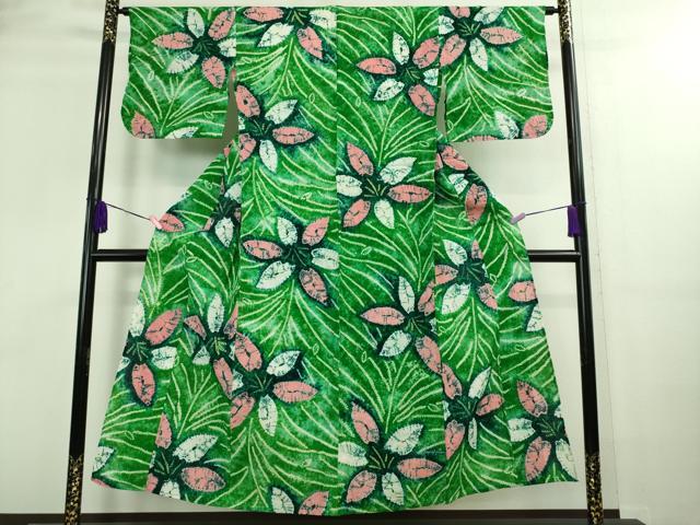 平和屋本店■極上　夏物　浴衣　有松鳴海絞り　舞花文　綿　逸品　DZAA20213kh5