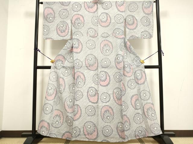 平和屋本店■極上　夏物　浴衣　有松鳴海絞り　舞花文　綿　逸品　未使用　DZAA20270kh5