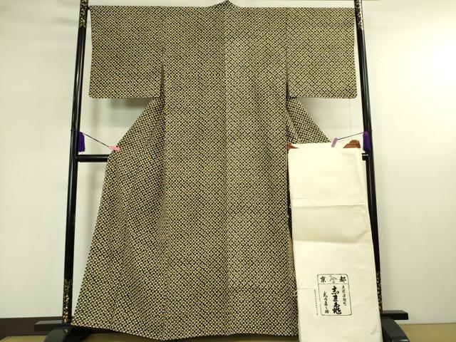 平和屋本店■極上　銀座　志ま亀　小紋　花並べ　たとう紙付き　逸品　未使用　DZAA2608kh5