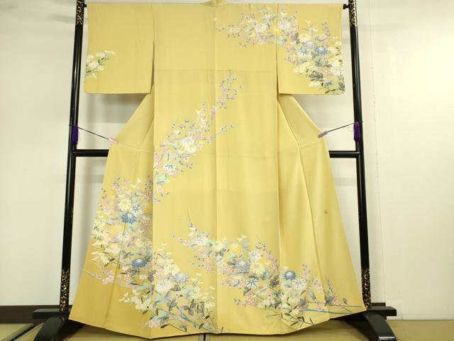 平和屋本店■極上　本加賀友禅作家　魚津誠　訪問着　吉祥花文　反端付き　逸品　DZAA2860kh5