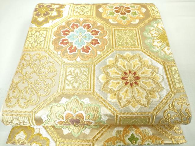 平和屋本店●極上　西陣　川島織物　六通柄　本袋帯　唐織　蜀江花文　金糸　逸品　DZAA3047kh5