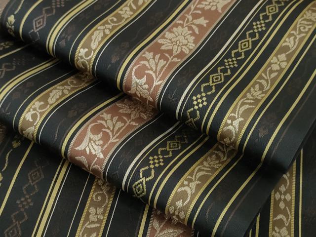 平和屋本店■極上　本場筑前博多織　両面　全通柄袋帯　花唐草間道　献上　逸品　未使用　DZAA3053kh5