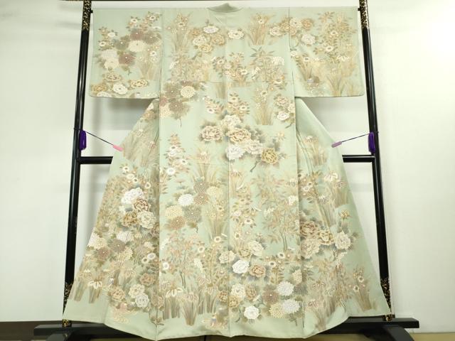 平和屋本店■極上　中国三大刺繍　スワトウ刺繍　汕頭刺繍　総刺繍　訪問着　鴛鴦吉祥花文　金糸　やまと誂製　逸品　DZAA3083kh5