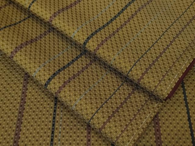 平和屋本店■超希少　本場黄八丈　たつみ綾　紬　逸品　DZAA3095kh5