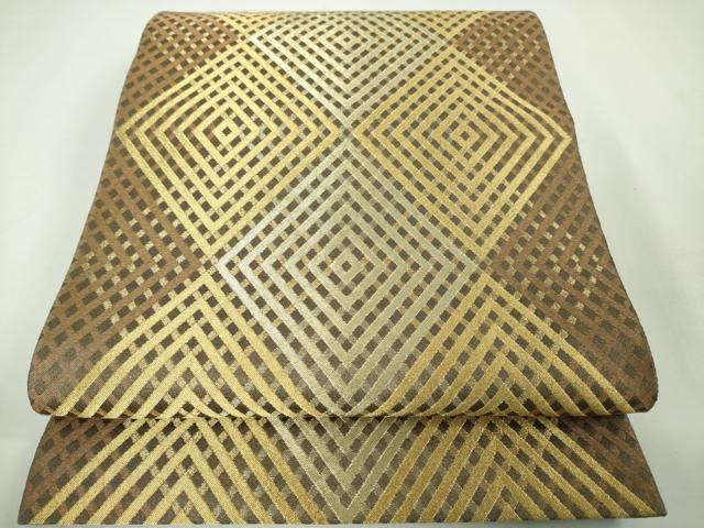 平和屋本店■最高級　人間国宝　北村武資　煌彩錦　六通柄袋帯　入子菱　金糸　逸品　DZAA3122kh5