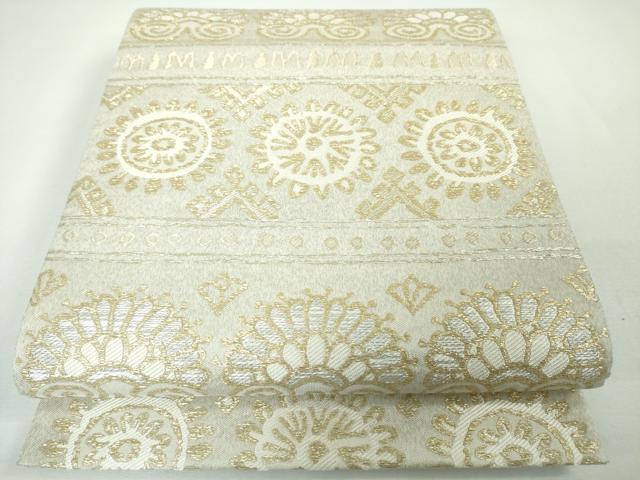 平和屋本店■極上　1854年創業　帯屋捨松　六通柄袋帯　吉祥横段文　金銀糸　逸品　未使用　DZAA3226kh5