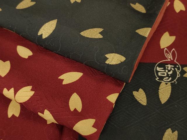 平和屋本店■極上　人形作家・ホリヒロシ　小紋　市松　舞桜　金彩　逸品　DZAA3294kh5