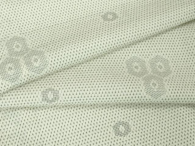 平和屋本店■極上　白鷹お召　単衣　反端付き　逸品　未使用　DZAA3379kh5