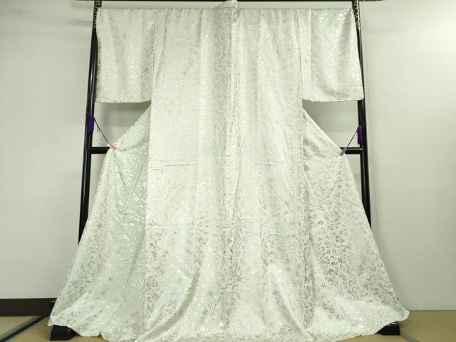 平和屋本店■極上　訪問着　トールサイズ　花唐草文　暈し染め　金銀彩　反端付き　逸品　未使用　DZAA3419kh5