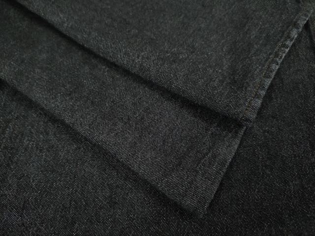 平和屋本店■極上　デニム　単衣　黒地　綿　逸品　DZAA3589kh5