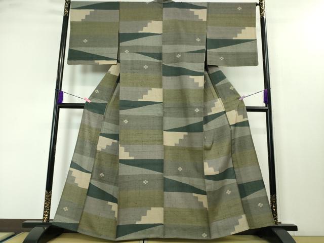 平和屋本店■極上　Maru　Factory　丸山正　紬　単衣　逸品　DZAA3705kh5