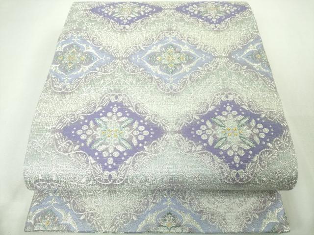 平和屋本店■極上　六通柄袋帯　花唐草菱文　金銀糸　逸品　未使用　DZAA3796kh5