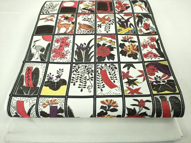 平和屋本店■極上　西陣　大光謹製　六通柄袋帯　花札　証紙付き　逸品　未使用　DZAA3799kh5
