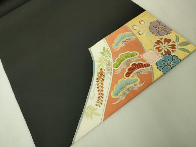 平和屋本店□極上 銀座新松 塩瀬 九寸名古屋帯 立波吉祥花