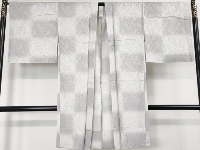 平和屋本店■極上　長羽織　スリーシーズン　春夏秋　塵除け　市松　唐草紋紗　暈し染め　逸品　未使用　DZAA3841kh5