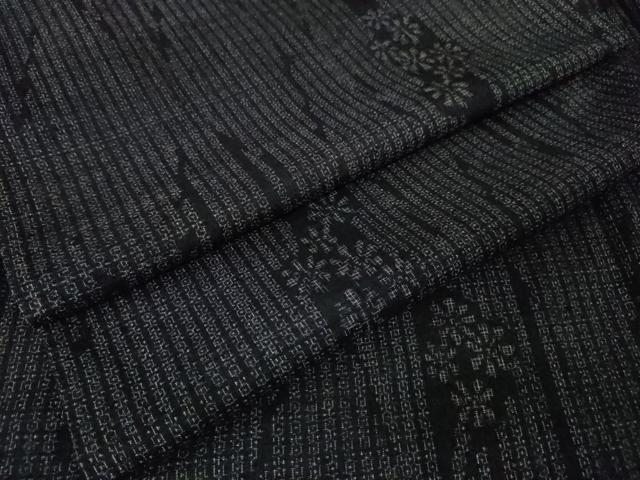 平和屋本店■極上　本場結城紬　重要無形文化財　100亀甲　花間道　逸品　DZAA3878kh5