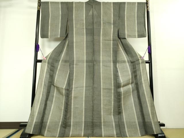 平和屋本店＊極上　夏物　芭蕉布　手積み芭蕉糸100％　間道　逸品　DZAA4059kh6