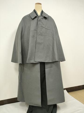 平和屋本店■希少　男性　トンビコート　和装コート　灰色　逸品　DZAB1011kh5
