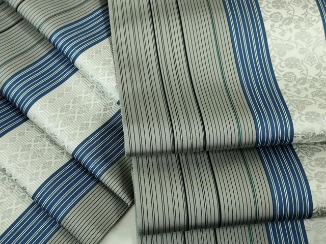 平和屋本店■極上　本場筑前博多織　両面　全通柄袋帯　花唐草間道　献上　逸品　未使用　DZAA4189kh5