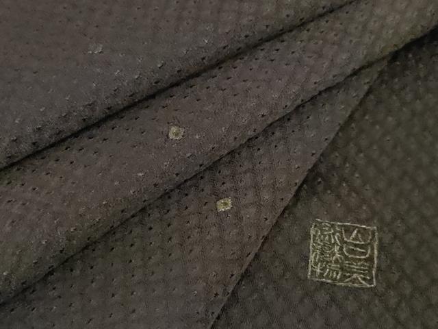 平和屋本店■極上　山口美術織物　皇室　伊勢神宮御用　西陣織　お召　錦繍　御衣　赤墨色地　金糸　冊子付き　逸品　DZAA4241kh5