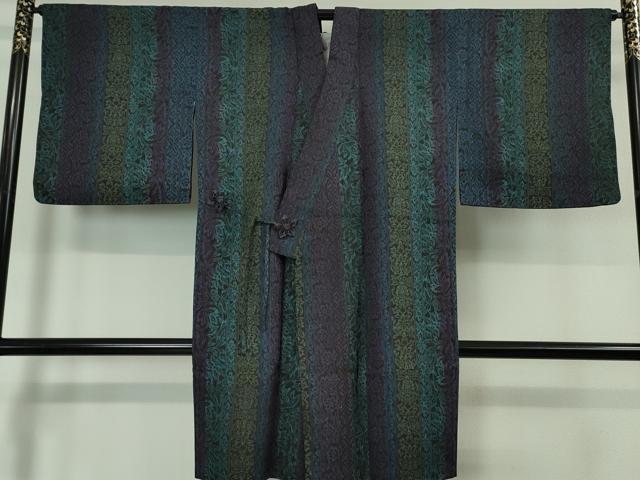 平和屋本店■極上　道中着　ロング丈　花唐草間道　逸品　DZAA4256kh5