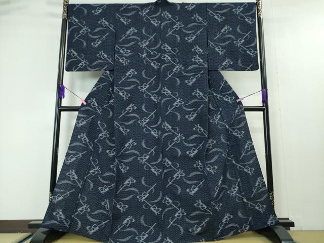 平和屋本店■極上　久留米絣　単衣　綿　馬頭　やまと誂製　逸品　未使用　DZAA4311kh5