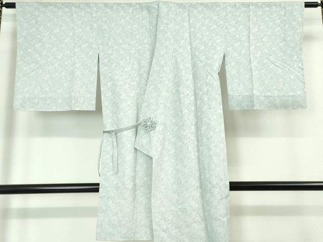 平和屋本店■極上　道中着　スリーシーズン　春夏秋　塵除け　ロング丈　花唐草紋紗　藍白色地　逸品　未使用　DZAA4329kh5