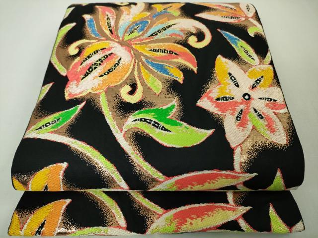 平和屋着物○上質な紬 雪輪間道 正絹 逸品 AABE0301ck