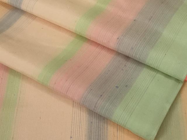 平和屋本店■極上　紅花紬　米沢　間道　逸品　未使用　DZAA4454kh5