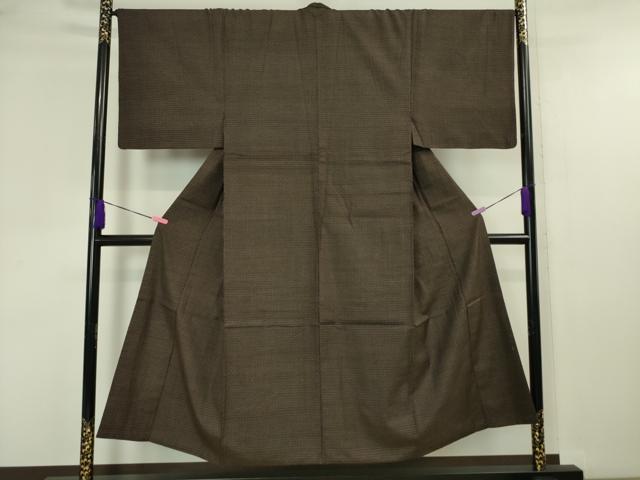 平和屋本店■極上　男性　国指定重要無形文化財　本場久米島紬　手織　逸品　DZAA4514kh5