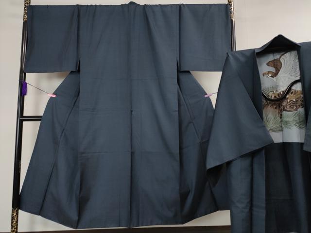 平和屋本店■極上　男性　本場大島紬　アンサンブル　キングサイズ　長羽織セット　100亀甲　総詰め　羽裏・鷹　逸品　DZAA4533kh5