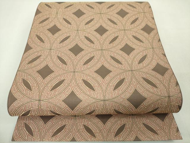 平和屋本店■最高級　人間国宝　北村武資　経錦　六通柄袋帯　七宝紋　金糸　逸品　未使用　DZAA4548kh5