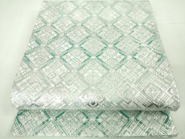 平和屋本店■極上　金彩友禅　卓越技能者・名工・和田光正　六通柄袋帯　花菱文　銀彩　逸品　DZAA4550kh5