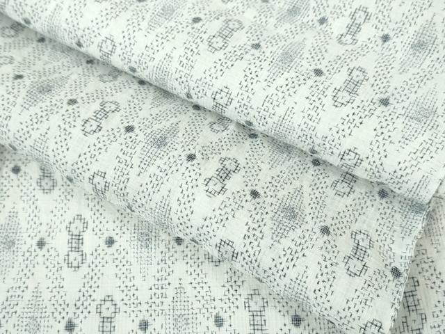 平和屋本店＊極上　夏物　重要無形文化財　越後上布　染織工芸　むら田　菱文　たとう紙付き　逸品　DZAA4634kh6