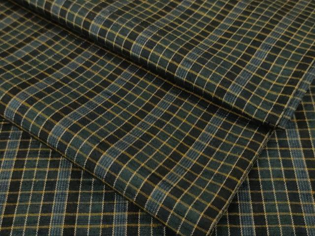 平和屋本店■極上　紬　単衣　格子　逸品　DZAA4686kh5