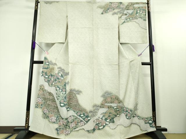 平和屋本店■極上　名門　藤娘きぬたや・総絞り　訪問着　鳳凰吉祥花文　逸品　DZAA4694kh5